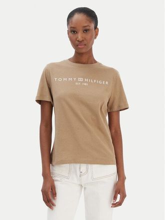 Tommy Hilfiger T-Shirt Logo WW0WW40276 Beige Regular Fit