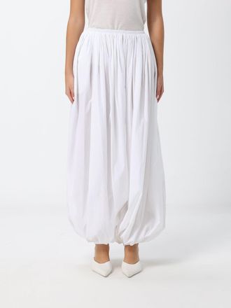 Alaia Pantalon harem large en coton avec taille &eacute;lastiqu&eacute;e