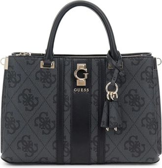 Guess Femme, Sacs, Noir, Taille: ONE Size Sac à main avec logo charbon et fermeture éclair