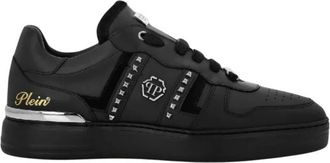 Philipp Plein Homme, Chaussures, Noir, Taille: 45 EU Baskets Basses Mix Cut Studs