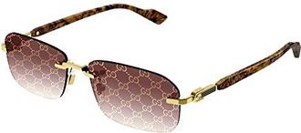 Gucci Lunettes de Soleil Gucci GG1221S Gold/Red Shaded Logo 56/16/140 homme