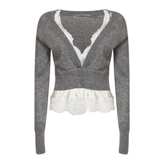 Ermanno Scervino Damen, Strickwaren, Grau, XSGr&ouml;&szlig;e
