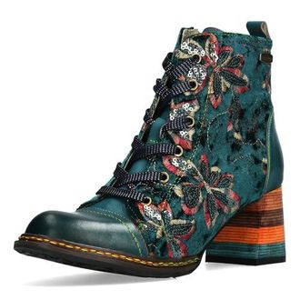 Laura Vita Bottines Femme Rejineo 78, Pointure:39 EU, La Couleur:Turquoise