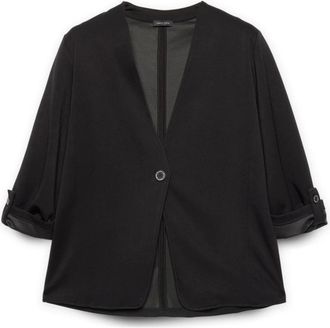 Fiorella Rubino Femme, Vestes, Noir, Taille: 42 FR Veste SweaT-shirt Col V