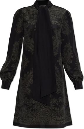 AllSaints Robe en soie Jamie - Femme - Robes - Noir - Taille: 40 FR