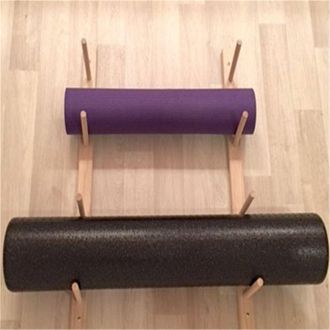 Generic yogamatte halterung wand 16 22 35 48 55 61 Zoll Schichth&ouml;he Holz-Yoga-St&auml;nder, St&uuml;tzmatten-Holzhalter, Mehrstufige Aufbewahrung, Yogamatten-Halter, Wa