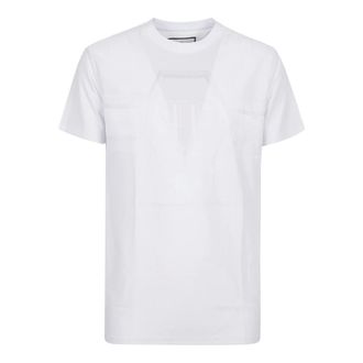 Philipp Plein Homme, Tops, Blanc, Taille: S T-shirt col rond Hexagon