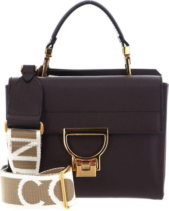 Coccinelle Coccinelle Arlettis Signature Handbag Grained Leather Fondant Brown