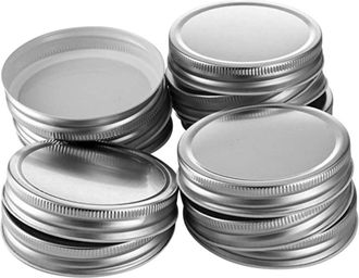 BESPORTBLE 20 St&uuml;ck Vorratsdosendeckel aus Wei&szlig;blech 70mm Runde Einmachglasdeckel Luftdichte Schraubdeckel f&uuml;r Einmachgl&auml;ser Auslaufsichere Zubeh&ouml;rdeckel