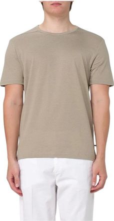 HUGO BOSS Homme, Tops, Beige, Taille: 2XL T-shirt &agrave; Manches Courtes et Col Rond