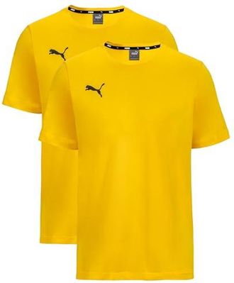 Puma TeamGOAL 23 Casuals Tee Jr T-shirt pour garçon, Jaune - Lot de 2, 140