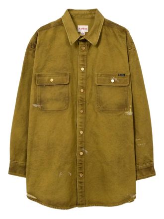 Bows & Arrows Hemd im Distressed-Look - Gelb