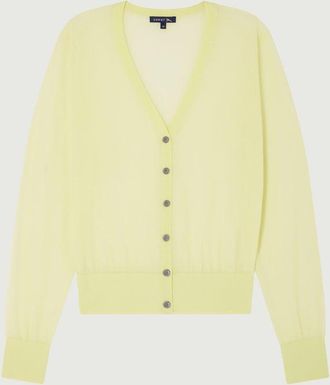 SOEUR CARDIGAN ETRETAT JAUNE ACIDE