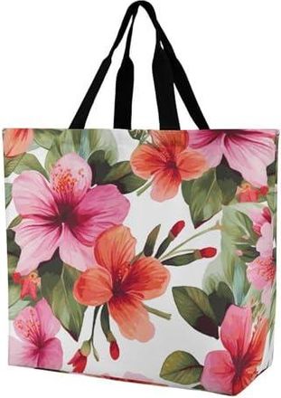 Generic Imprim&eacute; Floral Hawa&iuml;en Sac A Main Femmes L&eacute;ger Tote Bag Grand Sac Courses Pour Travail Plage Shopping