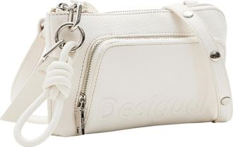 Desigual Half Logo 24 Lisa Crossbody Bag Creme White