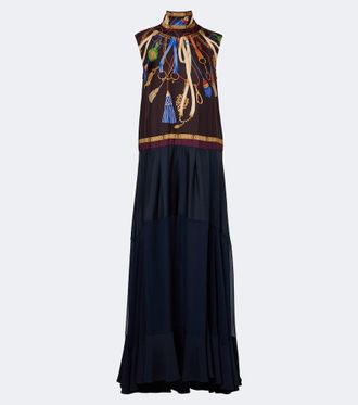 Etro Bedruckte Robe aus Seiden-Twill