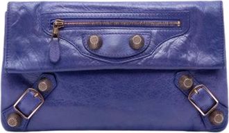 Balenciaga Pre-owned Motocross Giant 21 Envelope Clutch - Femme - Pre-owned - Violet - Taille: ONE Size