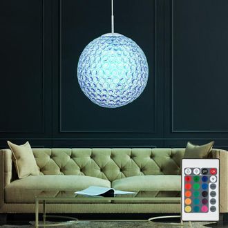 ETC Shop 9 watts RGB LED suspension boule de cristal lampe suspension couleur changeante &eacute;clairage