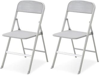 Connubia 2 Stühle ALU Structure Satin-Aluminium Sitz mit mikroperforiertem Netz, grau