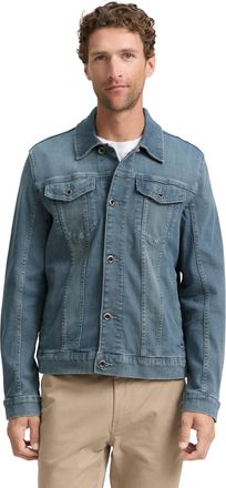 Tom Tailor Herren 1047958 Jeansjacke im Washed Look, 10162-Mid Stone Blue Grey Denim, XXL