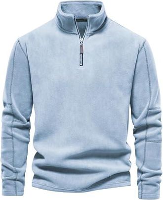 Generic Manteau polaire pour homme automne et hiver cachemire plus pull rembourré en velours, 3, XXL