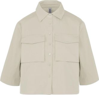 Bomboogie Femme, Blouses et Chemises, Beige, Taille: 36 FR Chemise &agrave; Manches Courtes