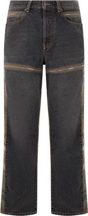 Diesel Homme, Jeans, Gris, Taille: W32 Jeans en denim gris fonc&eacute; coupe droite et large