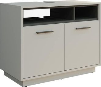 Vicco Waschbeckenunterschrank Grau Beatrice 80x64x40 cm - Unterschrank f&uuml;r das Badezimmer, Zus&auml;tzlicher Stauraum direkt unter dem Waschbecken