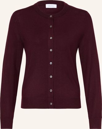 Darling Harbour Darling Harbour Strickjacke Aus Merinowolle rot