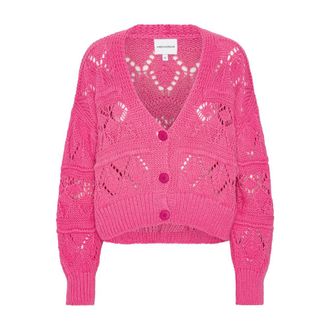 Americandreams Riley Baumwoll-Cardigan - - Knitwear - Damen - Rosa - S