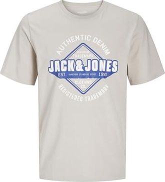 Jack & Jones Jjelogo Tee SS O-Neck 2 Col Ss25 Sn Tricot, Moonbeam, M Homme