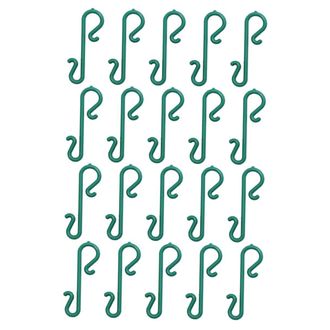 Cabilock 100 St&uuml;ck Weihnachts Aufh&auml;ngehaken aus Kunststoff Gr&uuml;n Stabile Ornament Haken f&uuml;r Weihnachtsbaumdekoration und Partyzubeh&ouml;r