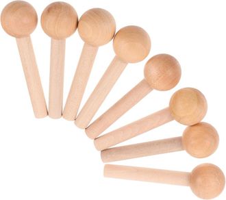 SOLUSTRE 8stücke Holzhaken Für Stecktafel Unbehandelte Holz-Shaker-klammern Kleine Holzstifte Zum Aufhängen Holzklammern Zum Basteln Stecktafel-holzhaken Lochb