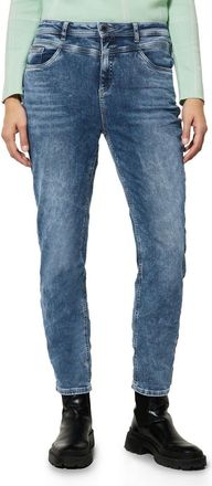 Street One Damen A375886 Jeanshose Tapered, Blue Denim Random Washed, W32/L28