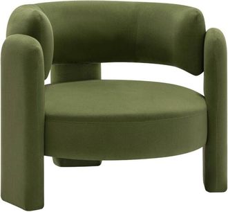 Sweeek Fauteuil tripode en velours vert