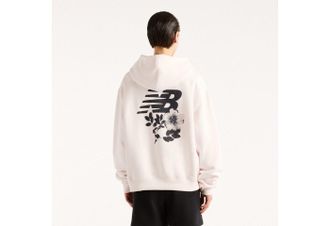 New Balance Kapuzensweatshirt PRESSED FLOWERS HOODIE aus Baumwolle und Polyester, f&uuml;r Erwachsene