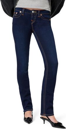 True Religion Damen Billie Mid Rise Straight Leg Jeans, Minimaler Abrieb, X-Gro&szlig;