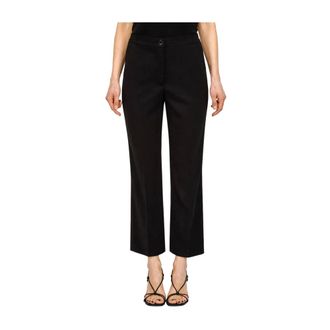 Patrizia Pepe Femme, Pantalons, Noir, Taille: 40 FR Crepe Cropped Pantalons