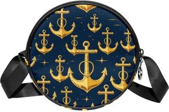 Generic Petit sac &agrave; bandouli&egrave;re circulaire pour femme, petit sac &agrave; bandouli&egrave;re dor&eacute; avec fermeture &eacute;clair, bretelles r&eacute;glables, sac &agrave; main rond d&eacute;contract&eacute; po