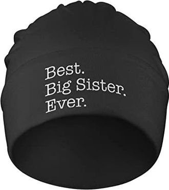 Generic Femme Homme Bonnets De Ski La Meilleure Grande Soeur du Monde pour Les Filles Hiver Chapeaux Doux Bonnets Tricot&eacute; Classique Bonnet dhiver pour Cyclism