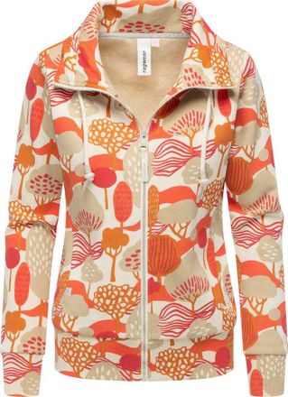 Ragwear Sweatjacke Ronette Print Zip-Jacke mit Allover-Print und hohem Kragen