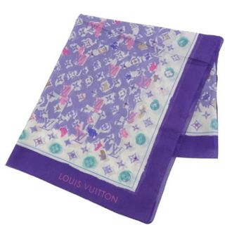 Louis Vuitton Foulard en coton Pre-owned - Femme - Pre-owned - Violet - Taille: ONE Size