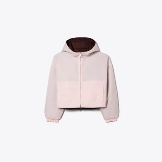 Tory Burch Wendbare, kurze Nylonjacke