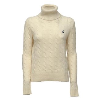 Polo Ralph Lauren Wollpullover mit Rollkragen - - Knitwear - Damen - Wei&szlig; - S