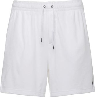 Ralph Lauren Homme, Shorts, Blanc, Taille: L Short &agrave; Cordon Coulissant en Tissu &Eacute;ponge de 15 cm