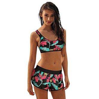 Generic Ensemble bikini sexy et &eacute;l&eacute;gant - Deux pi&egrave;ces - Triangle - Col en V - Maillot de bain push-up - Bikini de plage - Maillot de bain ventre plat - Haut d