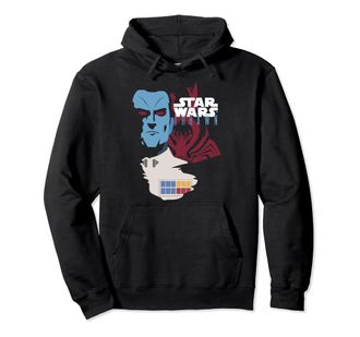 Star Wars Thrawn Colored Silhouette Poster Pullover Hoodie