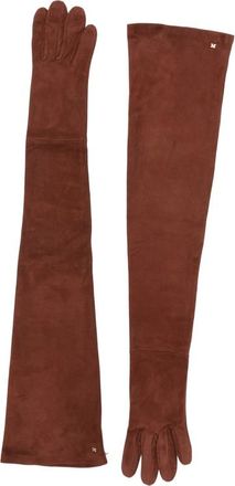 Max Mara Long Suede Gloves - Terra Cotta