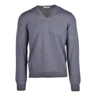Gran Sasso Pullover mit V-Ausschnitt - - Knitwear - Herren - Grau - 4XL