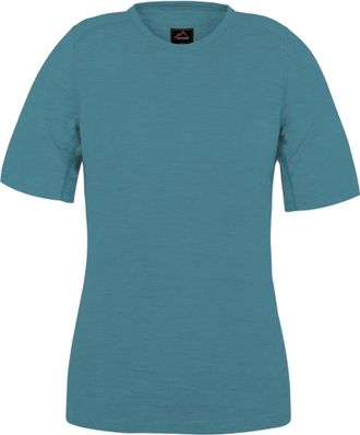 Normani Damen Merino T-Shirt Kurzarm 100% Merinowolle Outdoor Oberteil Funktionsshirt Unterwäsche 200g/m² Farbe Blau Größe XXL/44